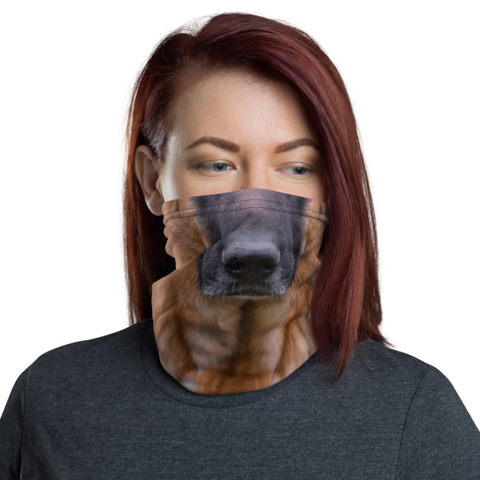 German Shepherd Dog Face Mask, Neck Gaiter for Men Women Adults, Face ...