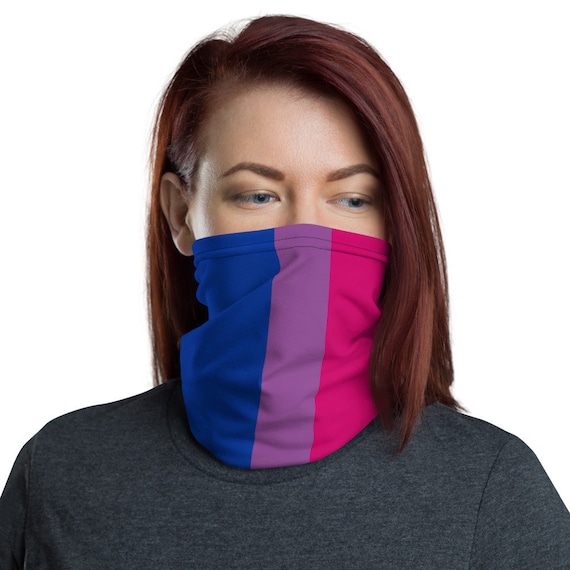 Bisexual Pride Face Mask Bisexual Flag Neck Gaiter Tubular | Etsy