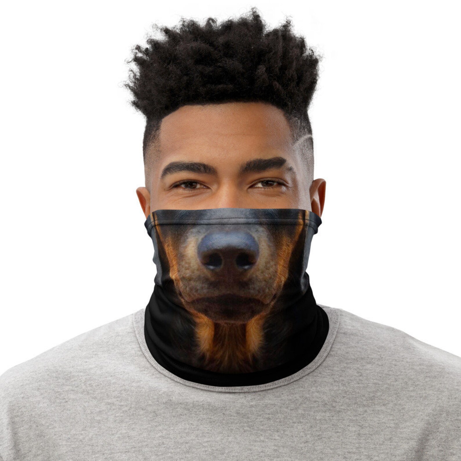 Dachshund Dog Face Mask, Wiener Dog Neck Gaiter, Face Covering for Men ...
