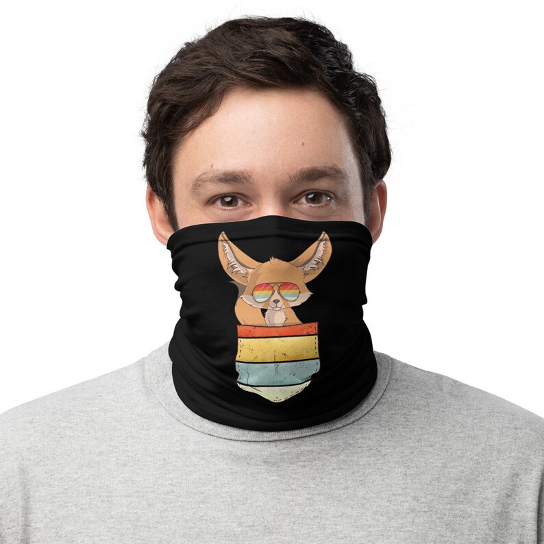 Fennec Fox Face Mask Neck Gaiter for Women Men Adults Retro - Etsy
