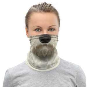 Schnauzer Dog Face Mask, Neck Gaiter for Men Women Adults, Funny German ...