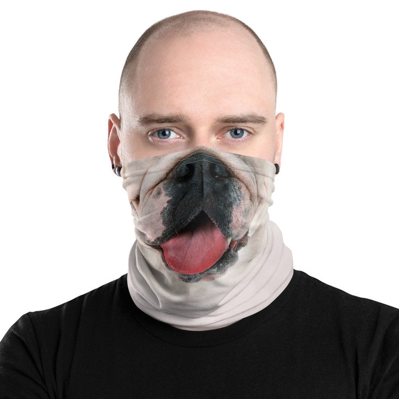 English Bulldog Face Mask Neck Gaiter for Men Women Adults - Etsy