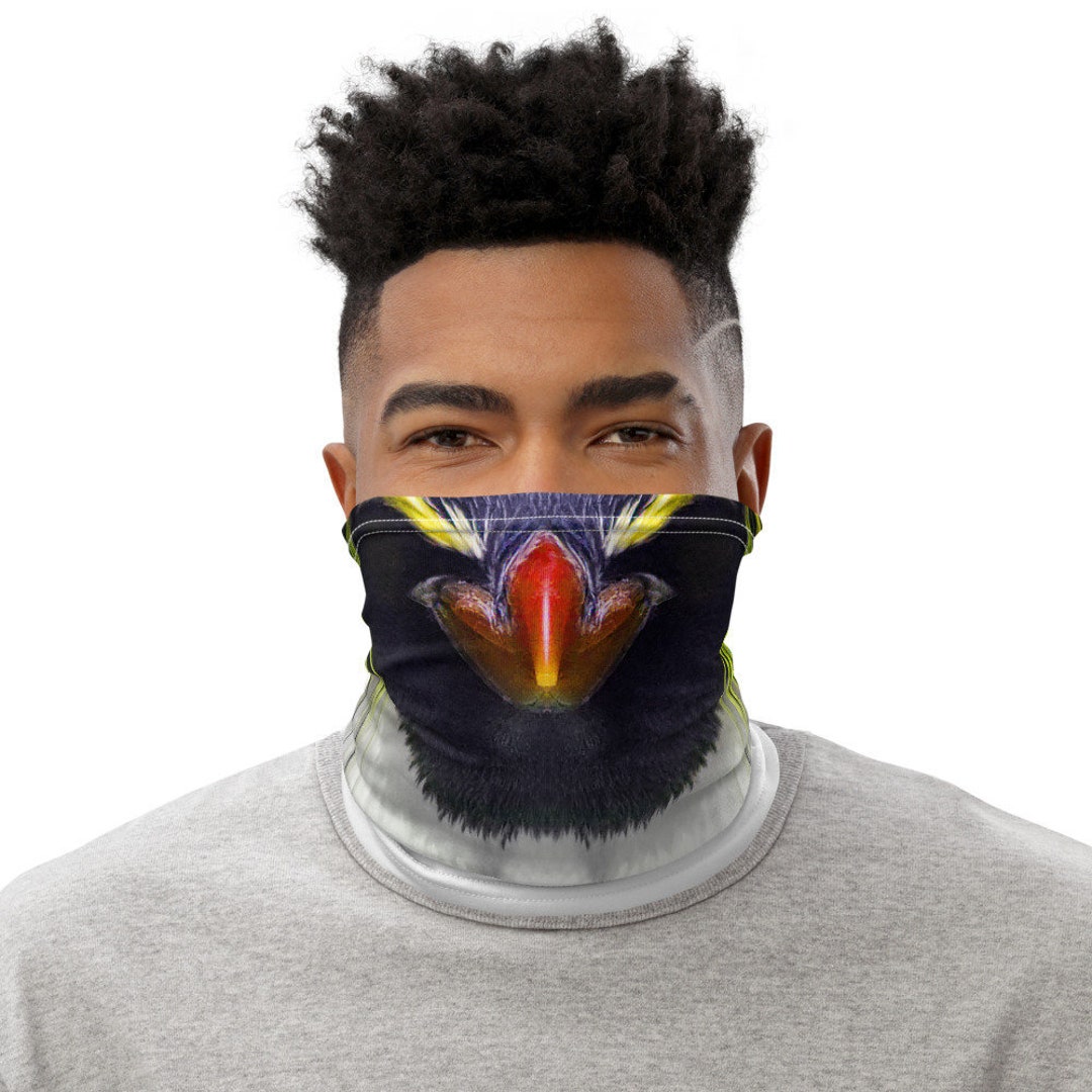 Macaroni Penguin Face Mask & Neck Gaiter, Washable and Reusable Face ...