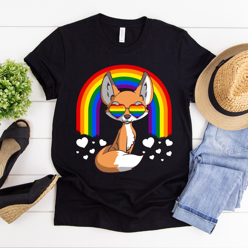 Fox Gay Pride Rainbow Shirt LGBT Tee LGBTQ Shirt Fox Lover | Etsy