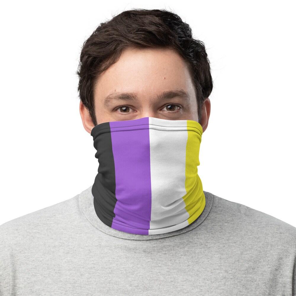 Gender Nonbinary Face Mask NB Enby Pride Flag Neck Gaiter - Etsy