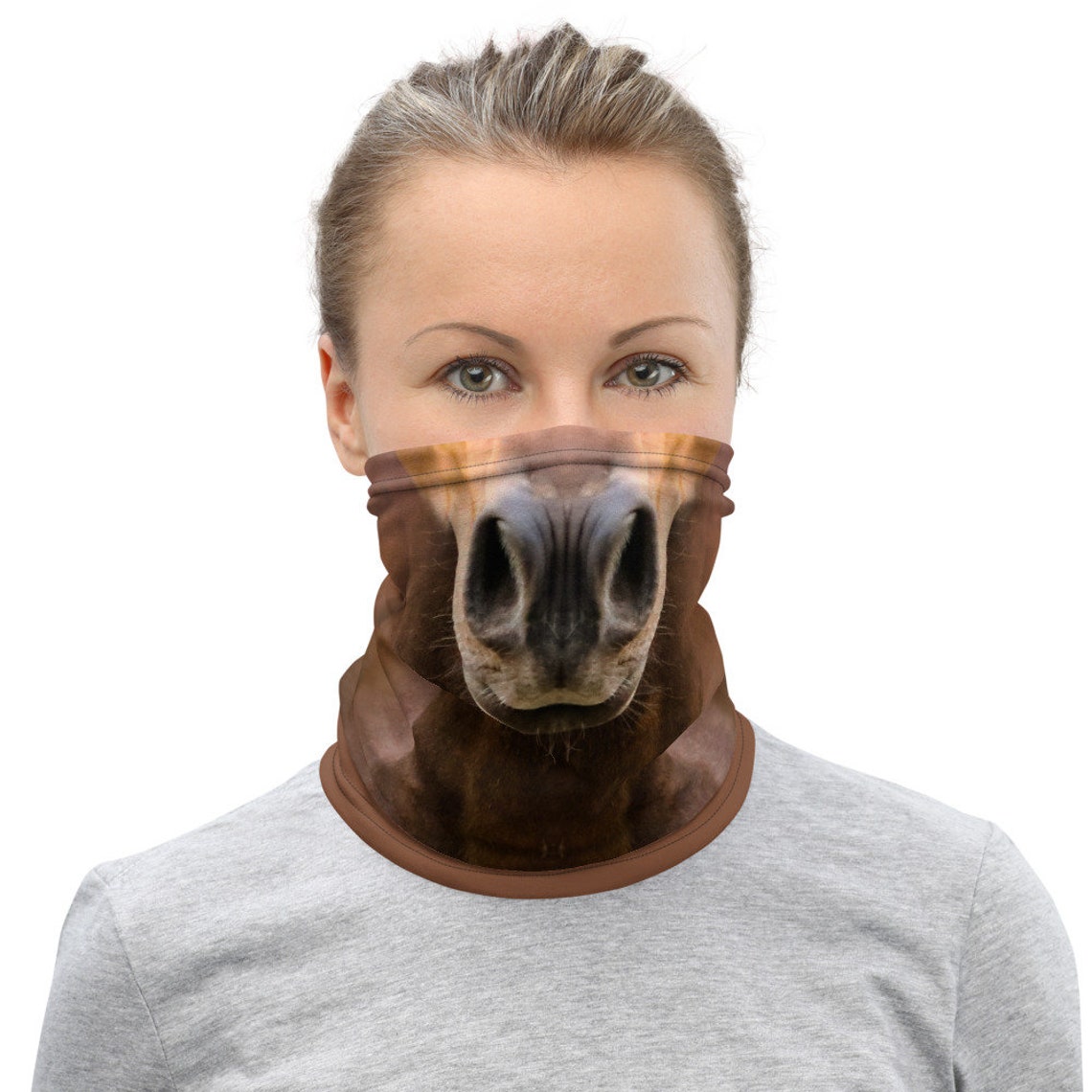 Horse Face Mask & Neck Gaiter, Washable and Reusable Face Cover ...