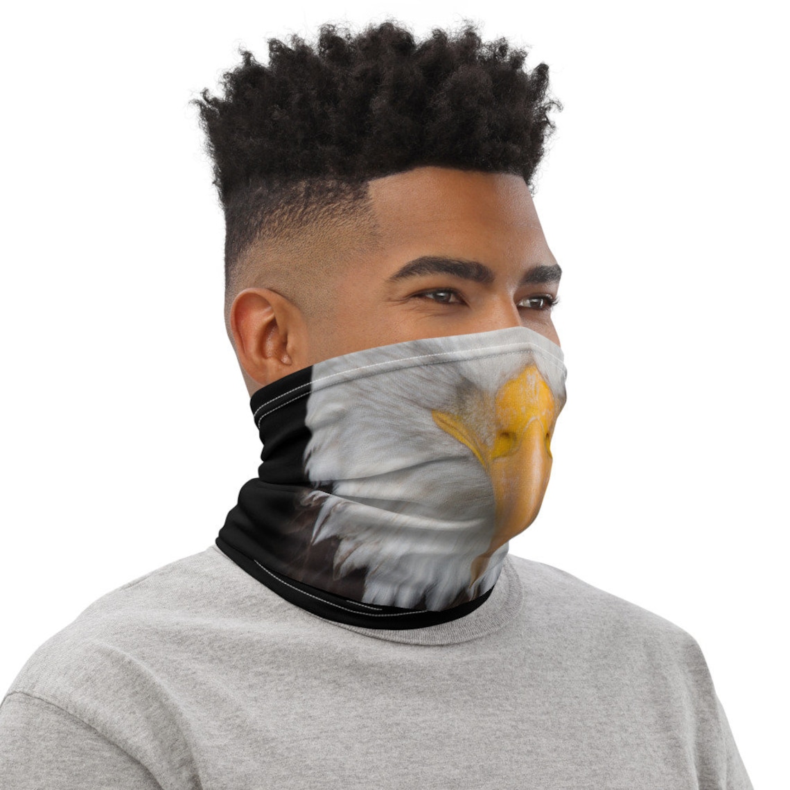 Bald Eagle Bird Face Mask & Neck Gaiter, All-in-one Face Covering, USA ...