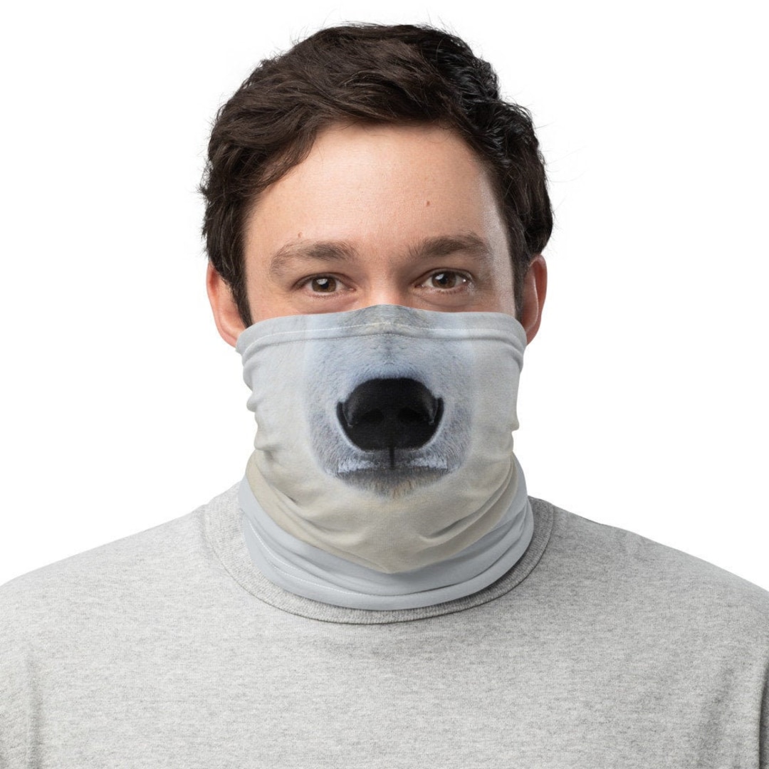 Polar Bear Neck Gaiter, Washable Face Mask Adult, Face Covering Scarf ...
