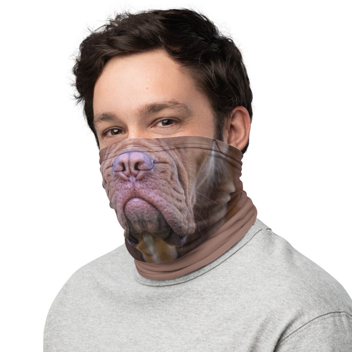 Dogue De Bordeaux Dog Neck Gaiter, Washable Face Mask Adult, Reusable ...