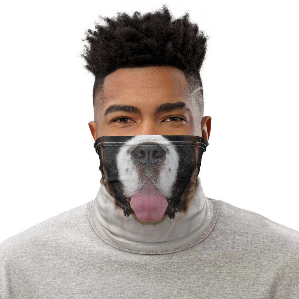St. Bernard Dog Neck Gaiter Washable Face Mask Adult Saint - Etsy