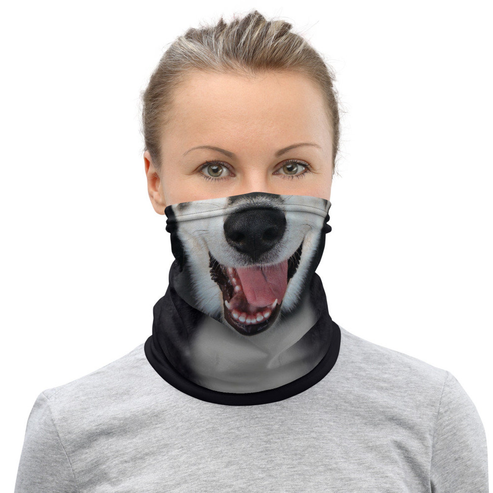 Siberian Husky Dog Neck Gaiter Washable Face Mask Adult - Etsy