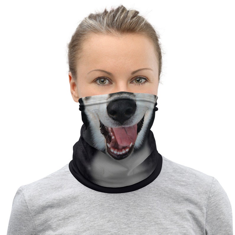 Siberian Husky Dog Neck Gaiter Washable Face Mask Adult - Etsy