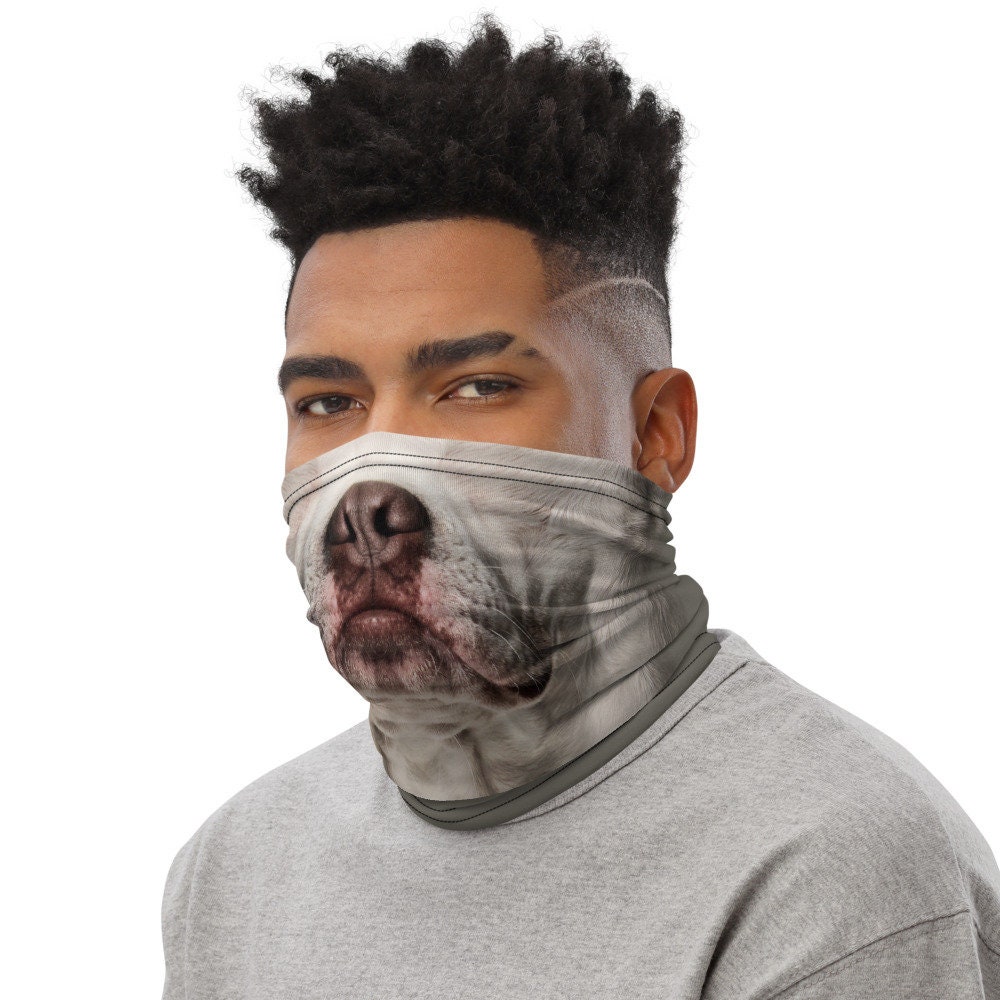 Pit Bull Neck Gaiter, Pitbull Face Mask, Washable Adult Face Covering ...