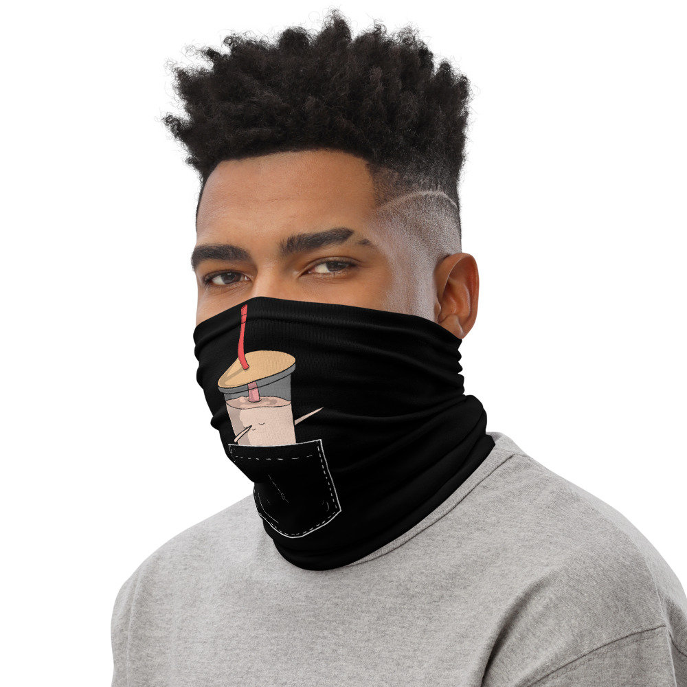 Dabbing Bubble Tea BOBA Face Mask & Neck Gaiter, Washable and Reusable ...
