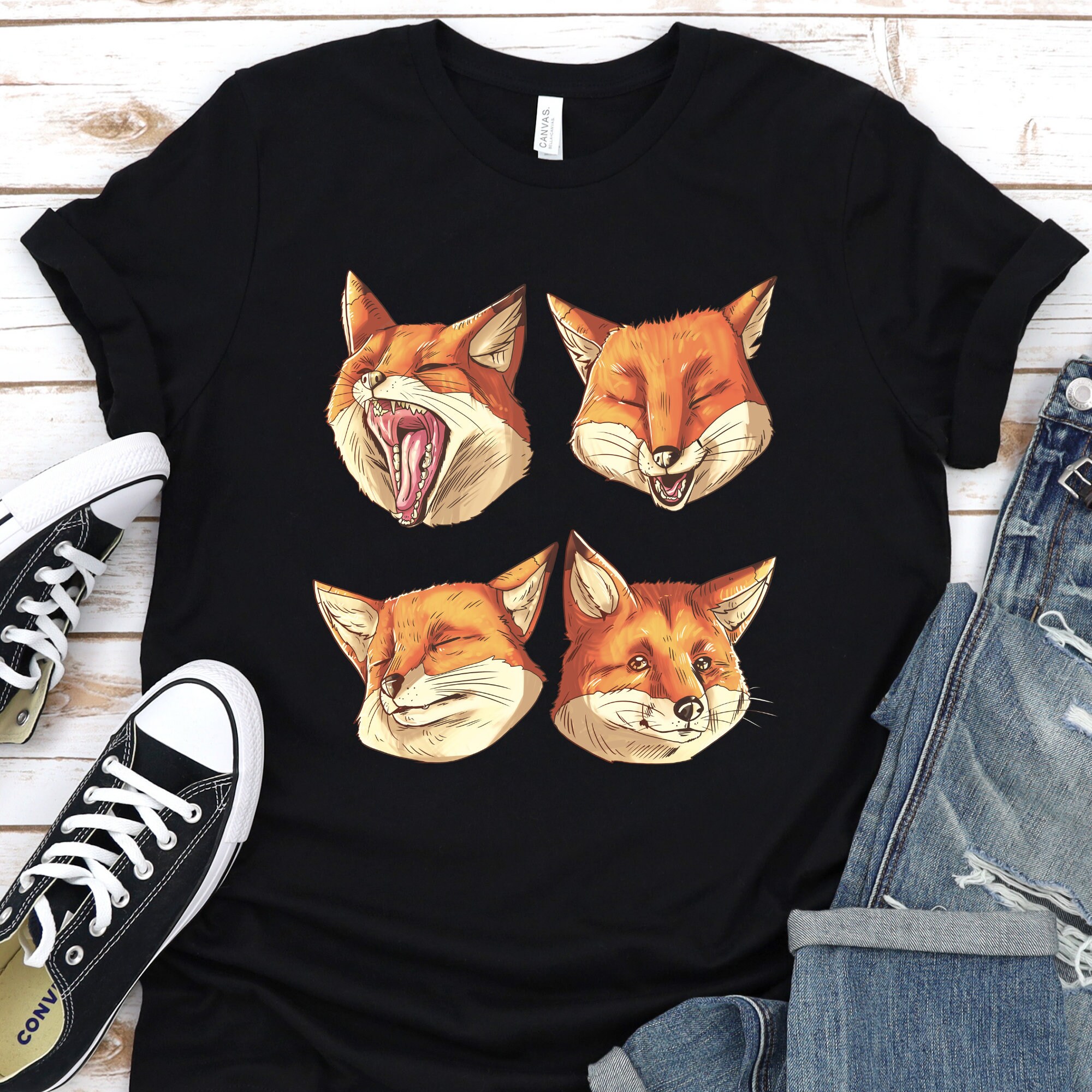 Funny Fox T-Shirt Red Fox Shirt Tee For Fox Lover Animal | Etsy