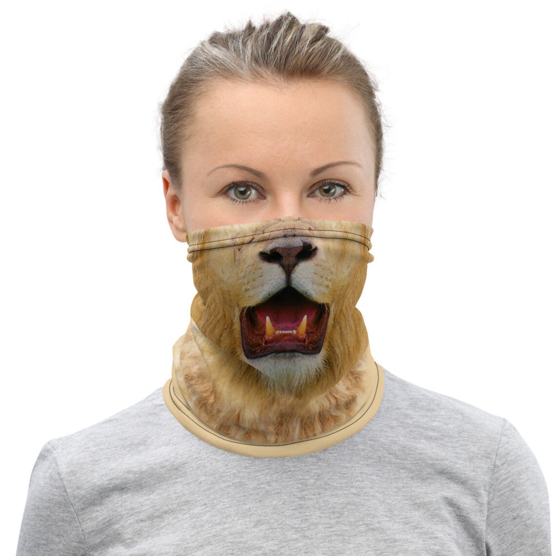 Lion Face Mask & Neck Gaiter Washable Reusable All-in-one - Etsy