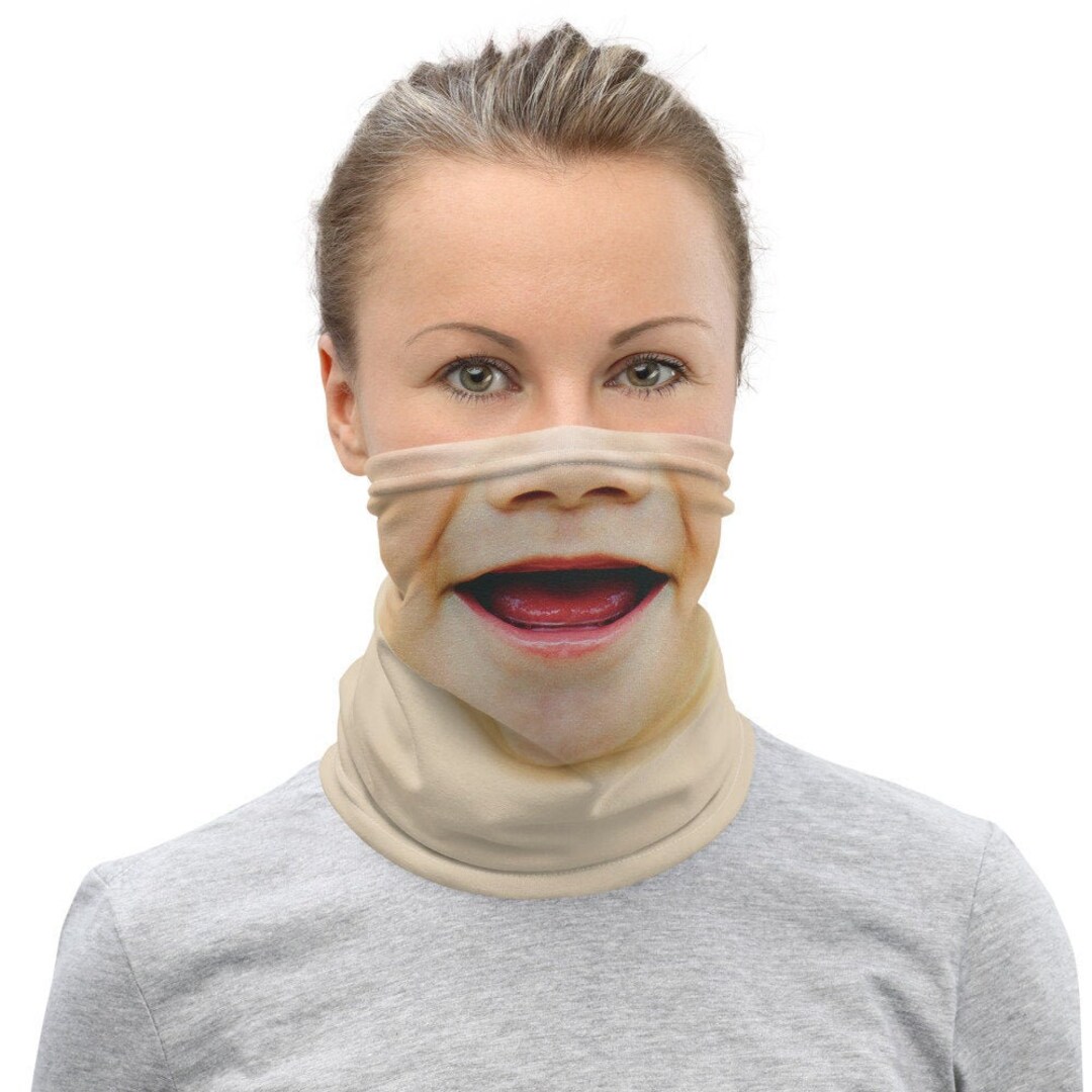 Funny Face Neck Gaiter, Face Mask, Washable Reusable Face Covering ...