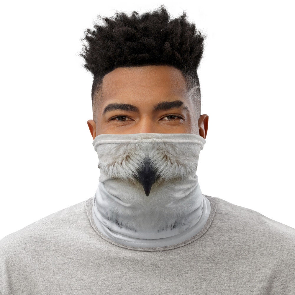 Snowy Owl Face Mask Funny Neck Gaiter Washable and Reusable - Etsy