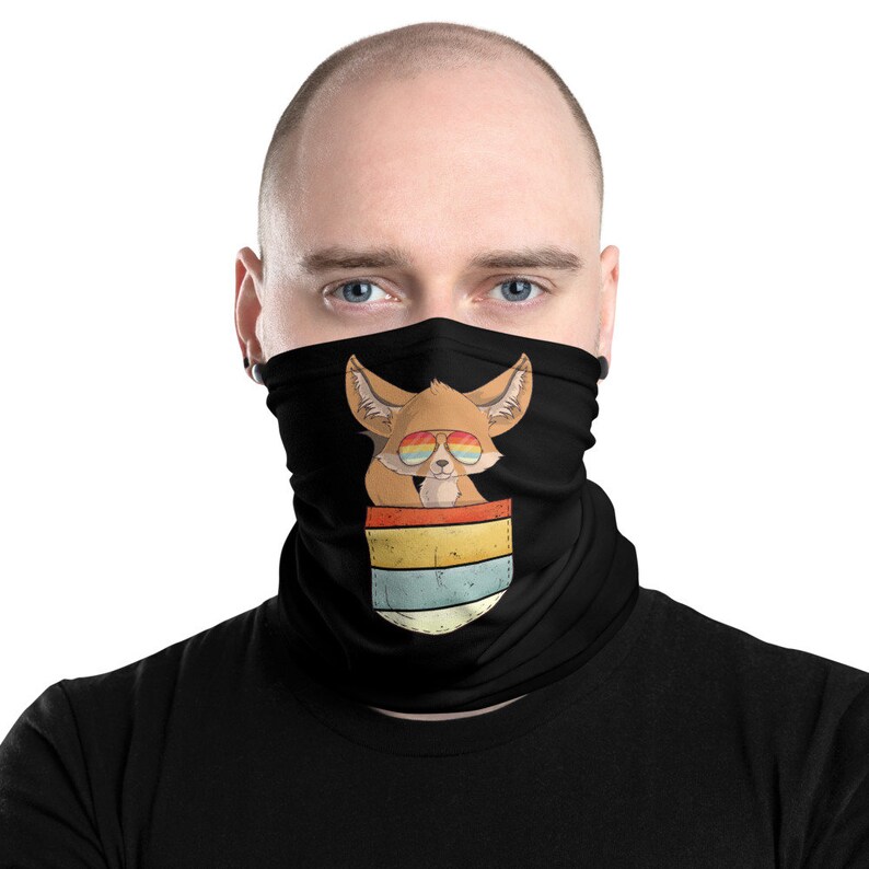 Fennec Fox Face Mask Neck Gaiter for Women Men Adults Retro - Etsy