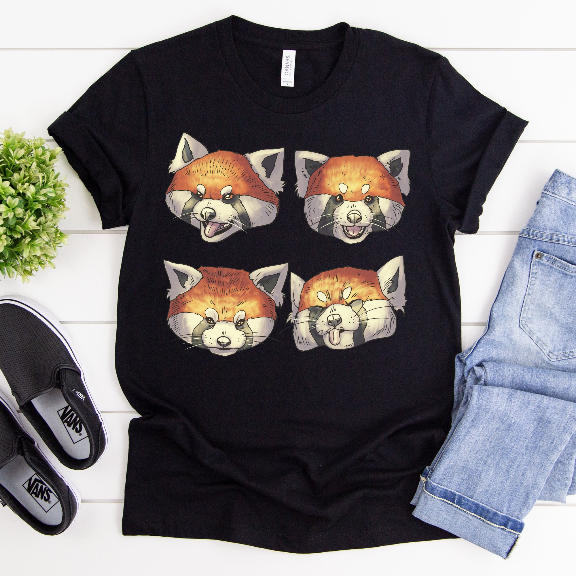 Funny Red Panda T-shirt Cute Red Panda Shirt Tee for Red - Etsy UK