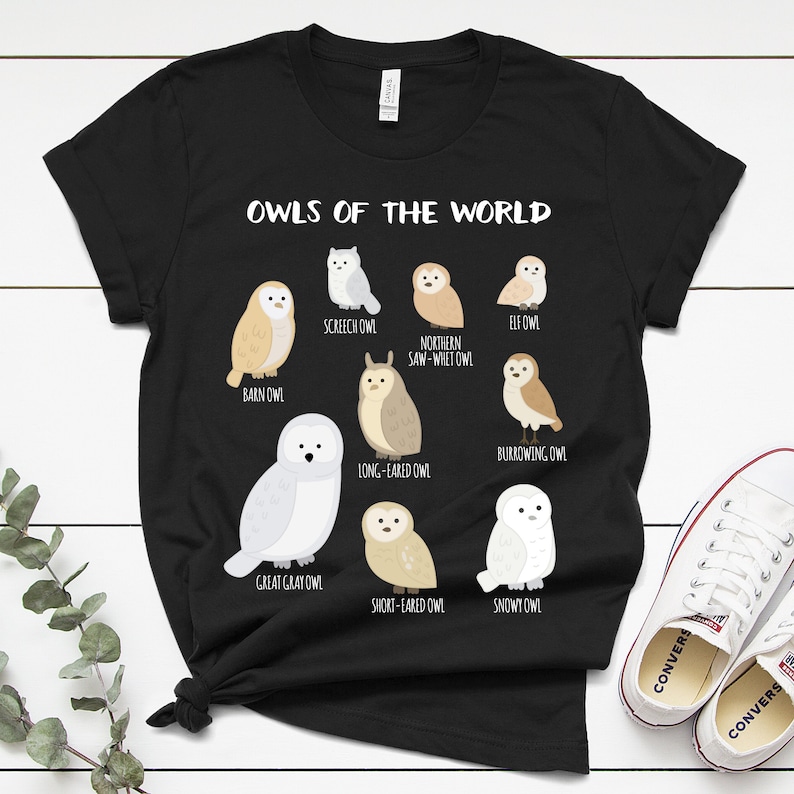 Owls of the World Owl Shirt Gift for the Bird Watcher Bird - Etsy