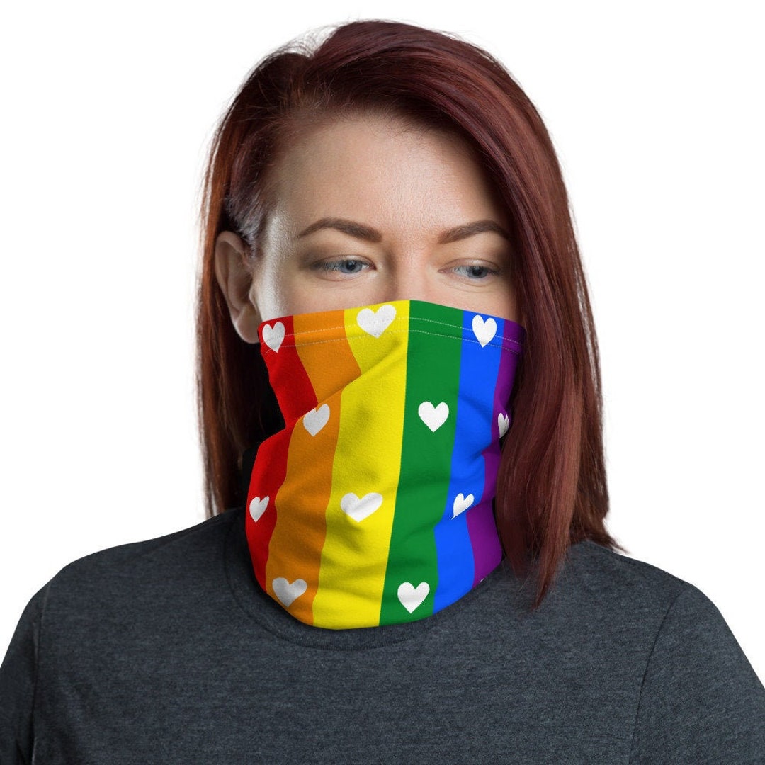 LGBT Pride Flag Face Mask, Gay Pride Neck Gaiter, Rainbow Bandana ...