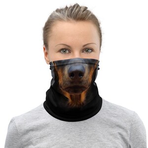 Dachshund Dog Face Mask, Wiener Dog Neck Gaiter, Face Covering for Men ...
