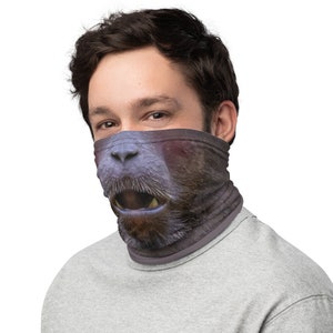 Siberut Macaque Face Mask, Neck Gaiter for Adults, Washable and ...