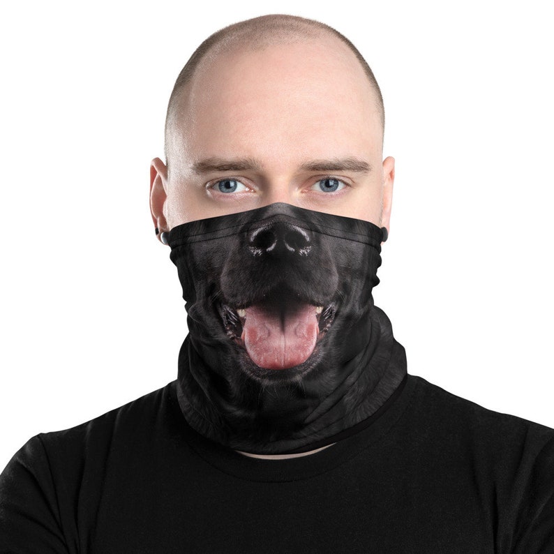 Black Labrador Retriever Dog Face Mask & Neck Gaiter Washable | Etsy
