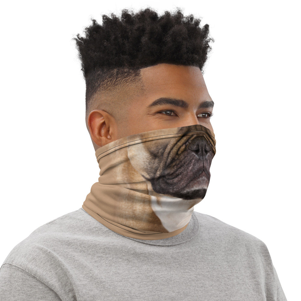 French Bulldog Face Mask & Neck Gaiter, Frenchie Dog Washable Reusable ...