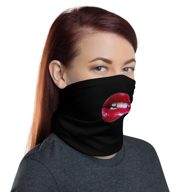 Funny Red Lips Face Mask & Neck Gaiter Washable Adult Face - Etsy