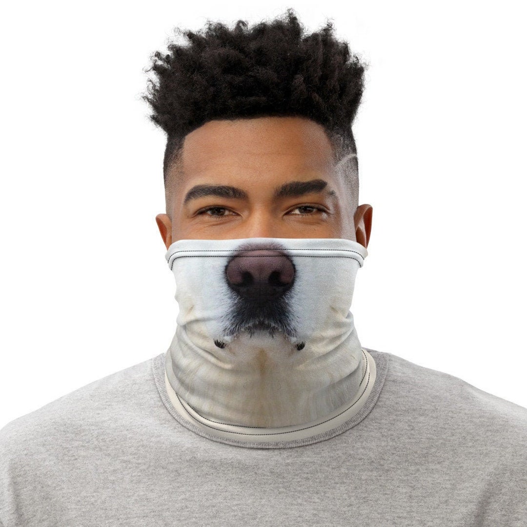 Great Pyrenees Dog Face Mask & Neck Gaiter, Washable Reusable Face ...