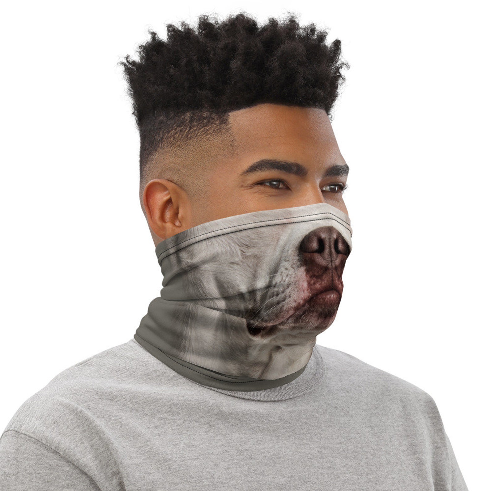 Pit Bull Neck Gaiter, Pitbull Face Mask, Washable Adult Face Covering ...