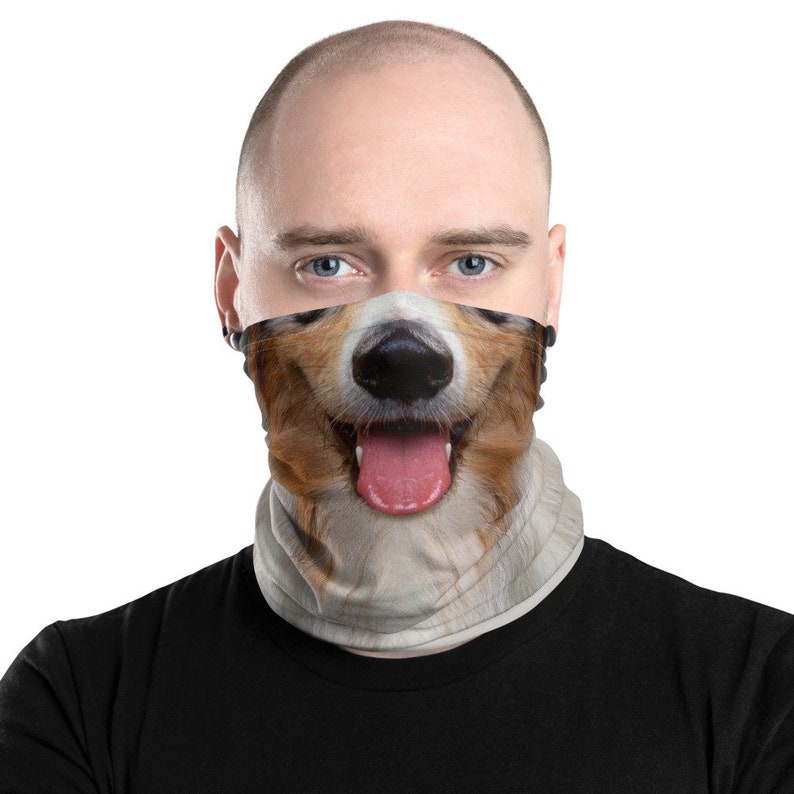Australian Shepherd Dog Face Mask Neck Gaiter for Women Men | Etsy