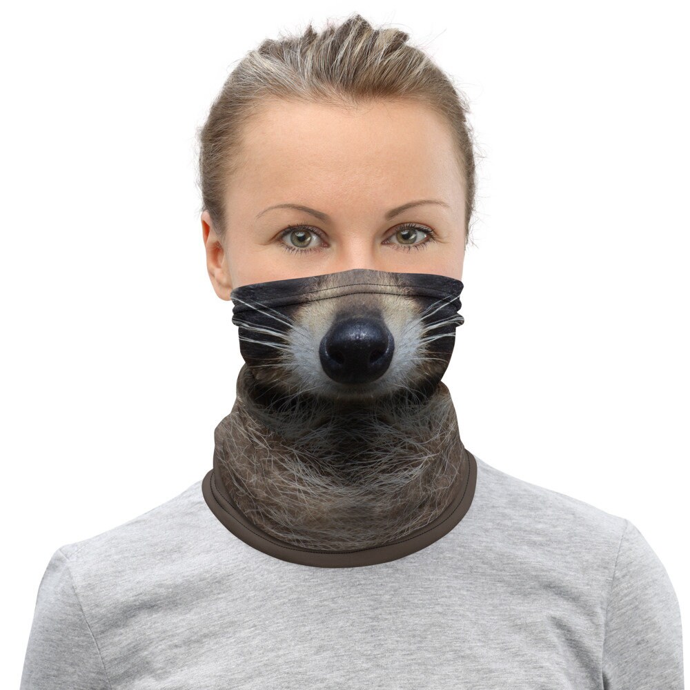 Raccoon Face Mask & Neck Gaiter Washable Reusable Trash | Etsy
