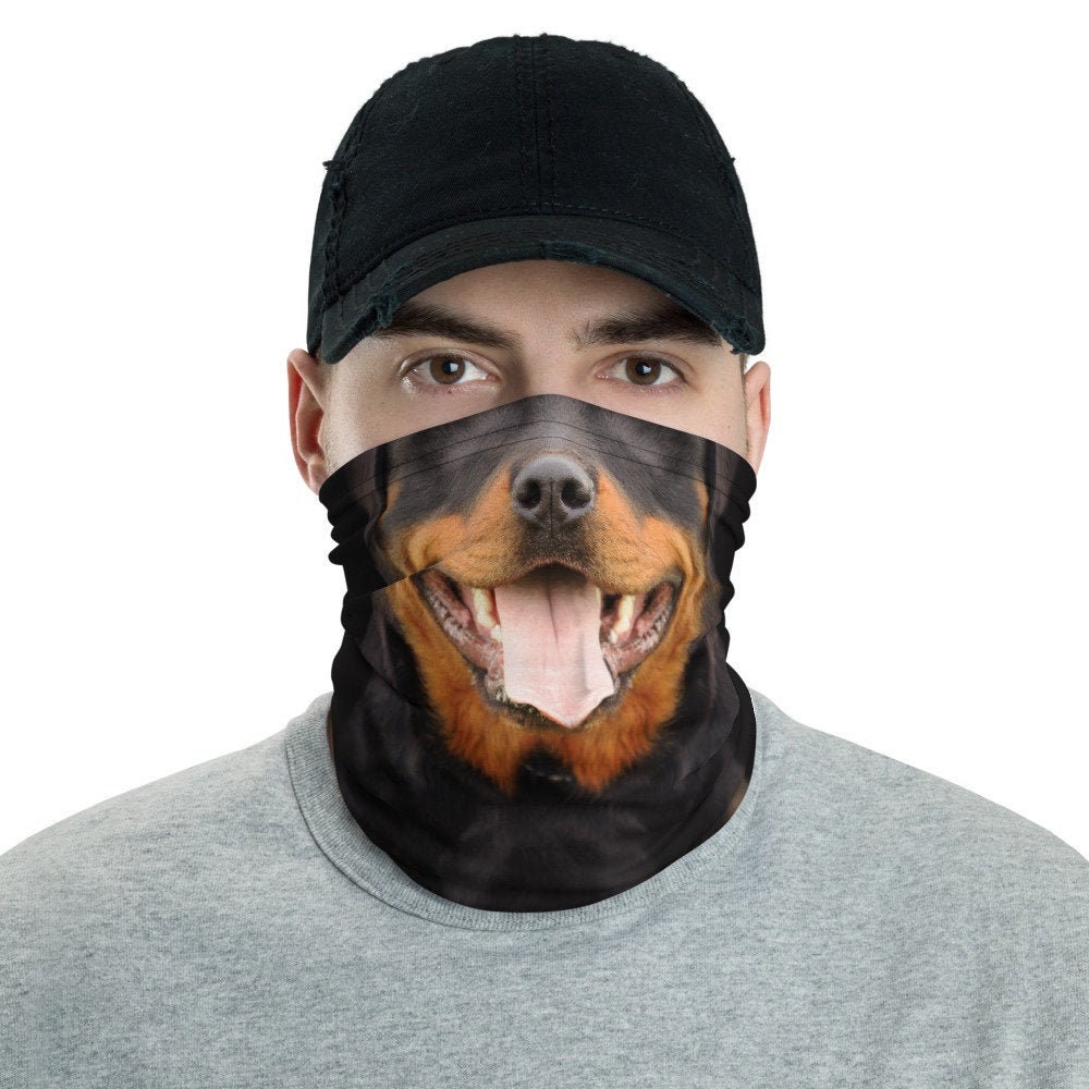 Rottweiler neck Gaiter máscara facial reutilizable y lavable | Etsy