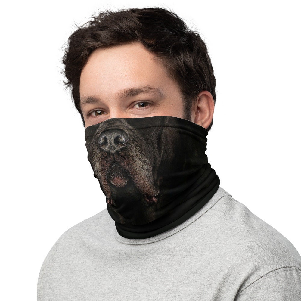 Black Cane Corso Dog Face Mask, Neck Gaiter for Men Women Adults, Face ...