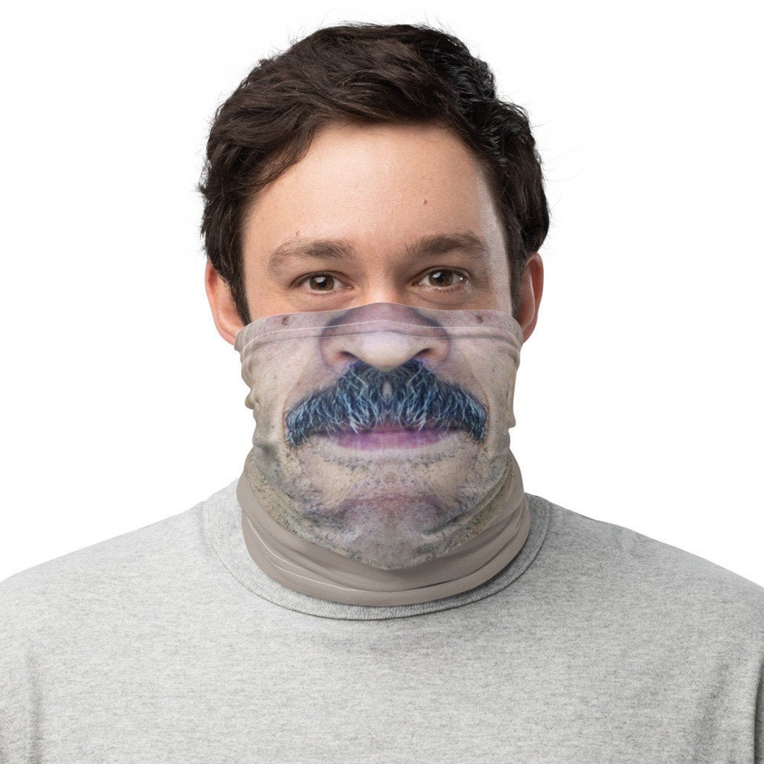Funny Mustache Face Mask, Neck Gaiter for Men Women Adults, Gag Fit for ...