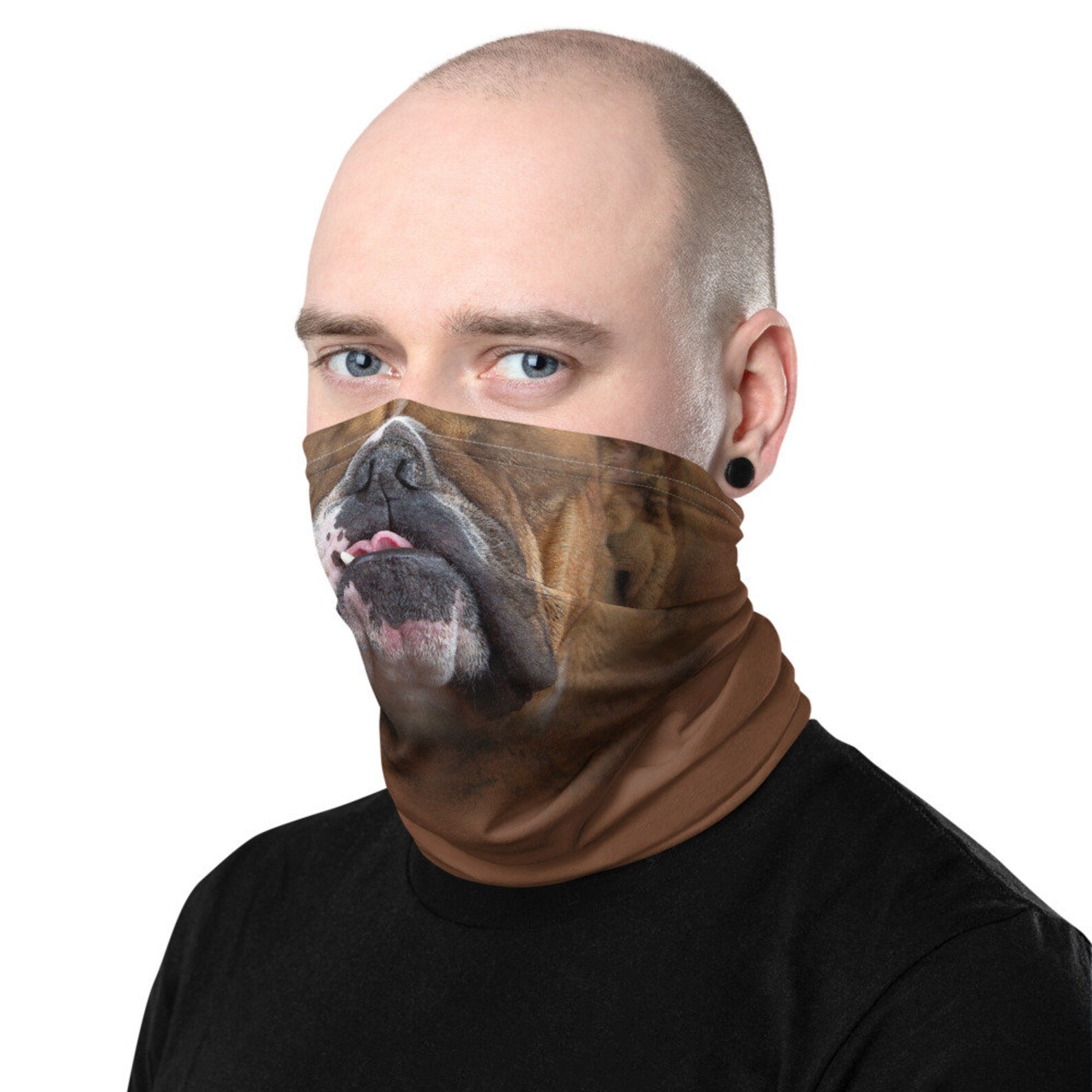 English Bulldog Face Mask Neck Gaiter Face Covering for Men - Etsy