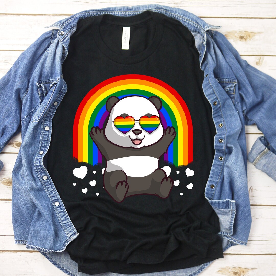 Panda Panda Panda Orgullo Rainbow Camisa, Camiseta LGBT, Camisa LGBTQ ...