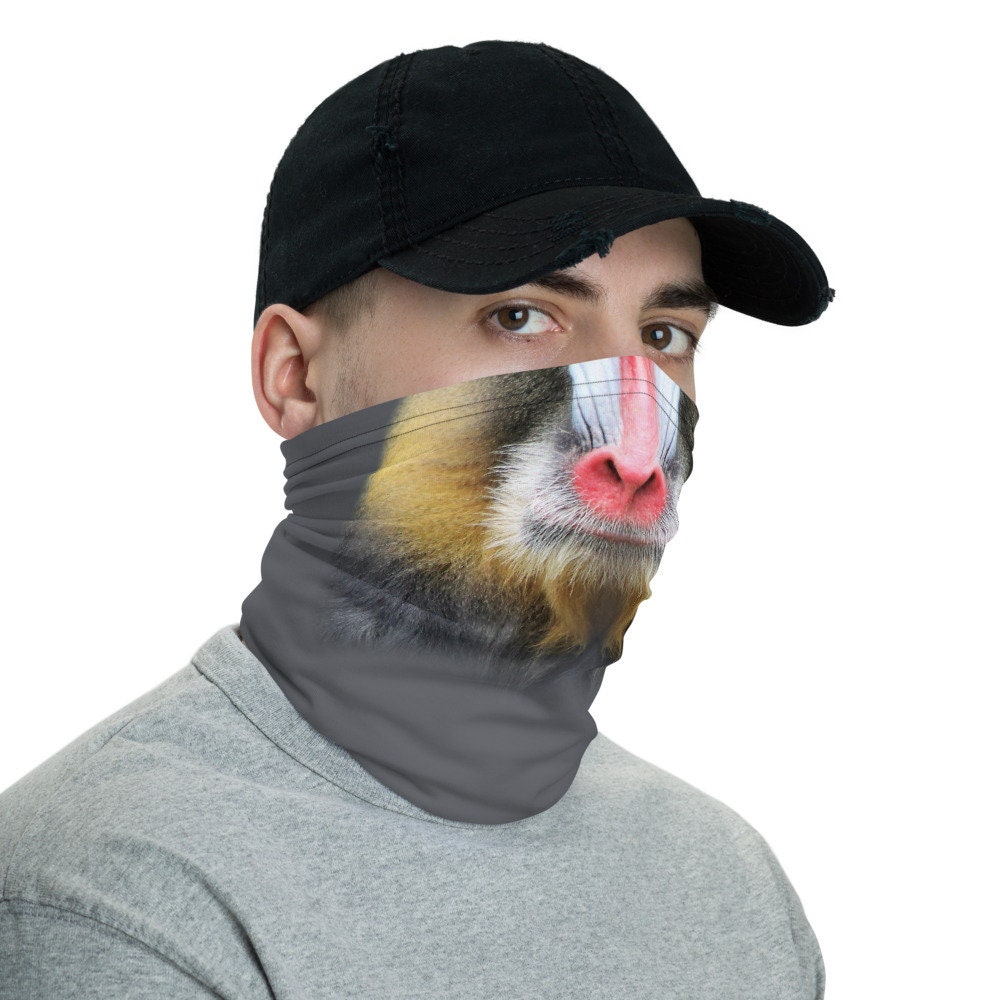 Mandrill Face Mask Baboon Neck Gaiter Face Cover Bandanna - Etsy