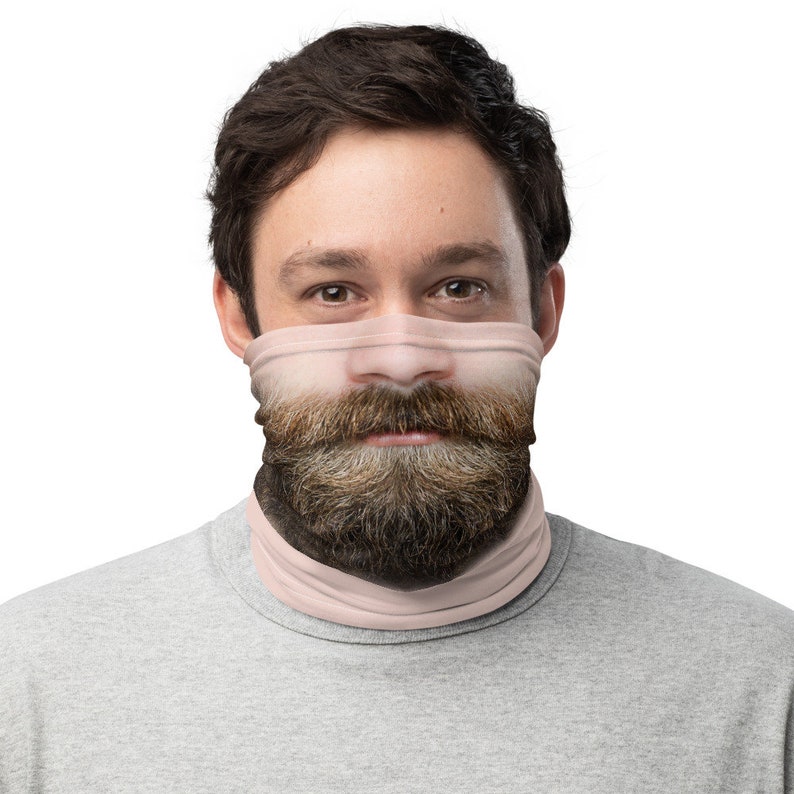 Funny Beard Face Mask, Neck Gaiter for Men Women Adults, Hilarious ...