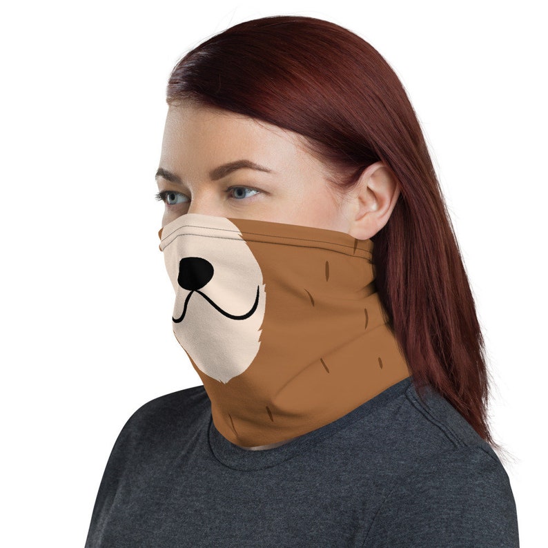 Bear Mouth Neck Gaiter, Washable Face Mask Adult, Costume Face Covering ...