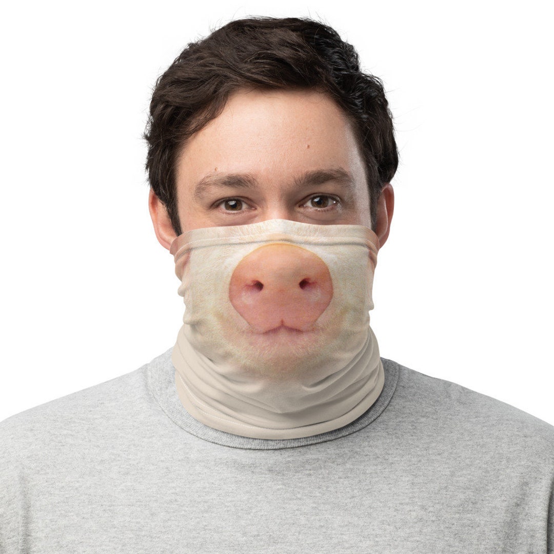 Pig Face Mask, Funny Neck Gaiter, Cute Animal Costume, Washable and ...