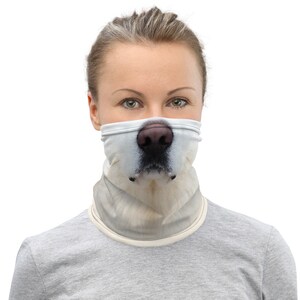 Great Pyrenees Dog Face Mask & Neck Gaiter, Washable Reusable Face ...