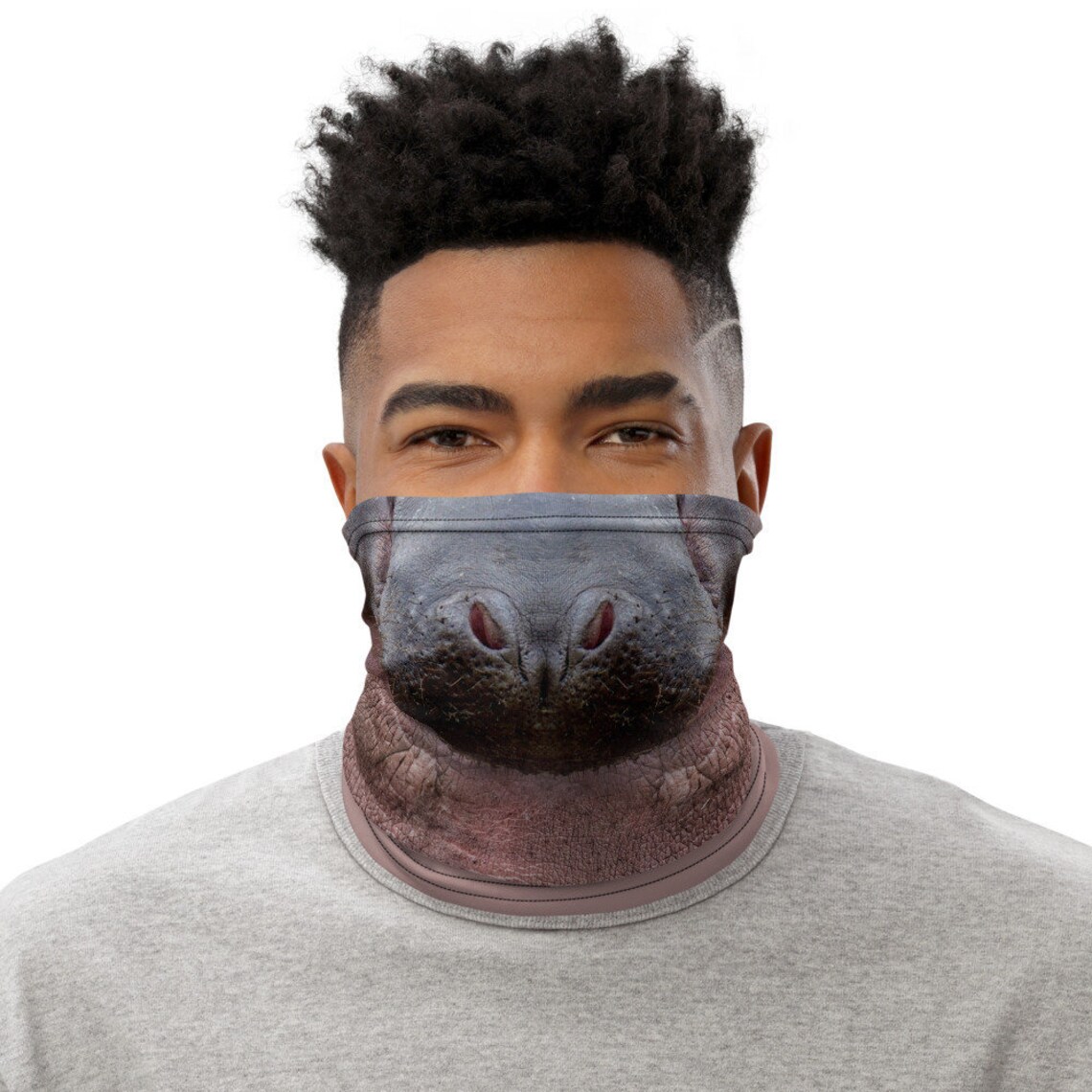 Hippo Face Mask & Neck Gaiter Washable Reusable Face - Etsy