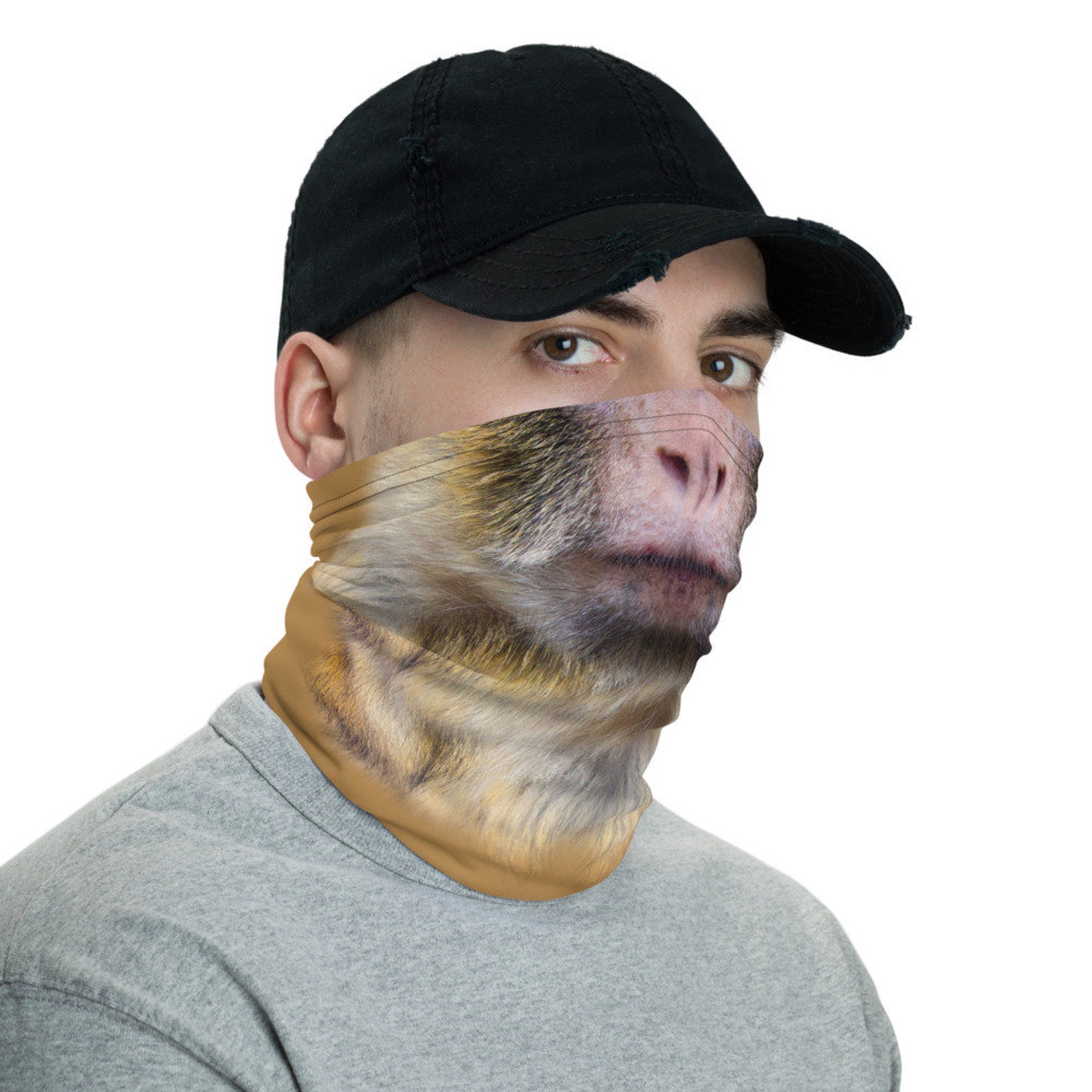 Monkey Neck Gaiter Barbary Macaque Washable & Reusable Face - Etsy