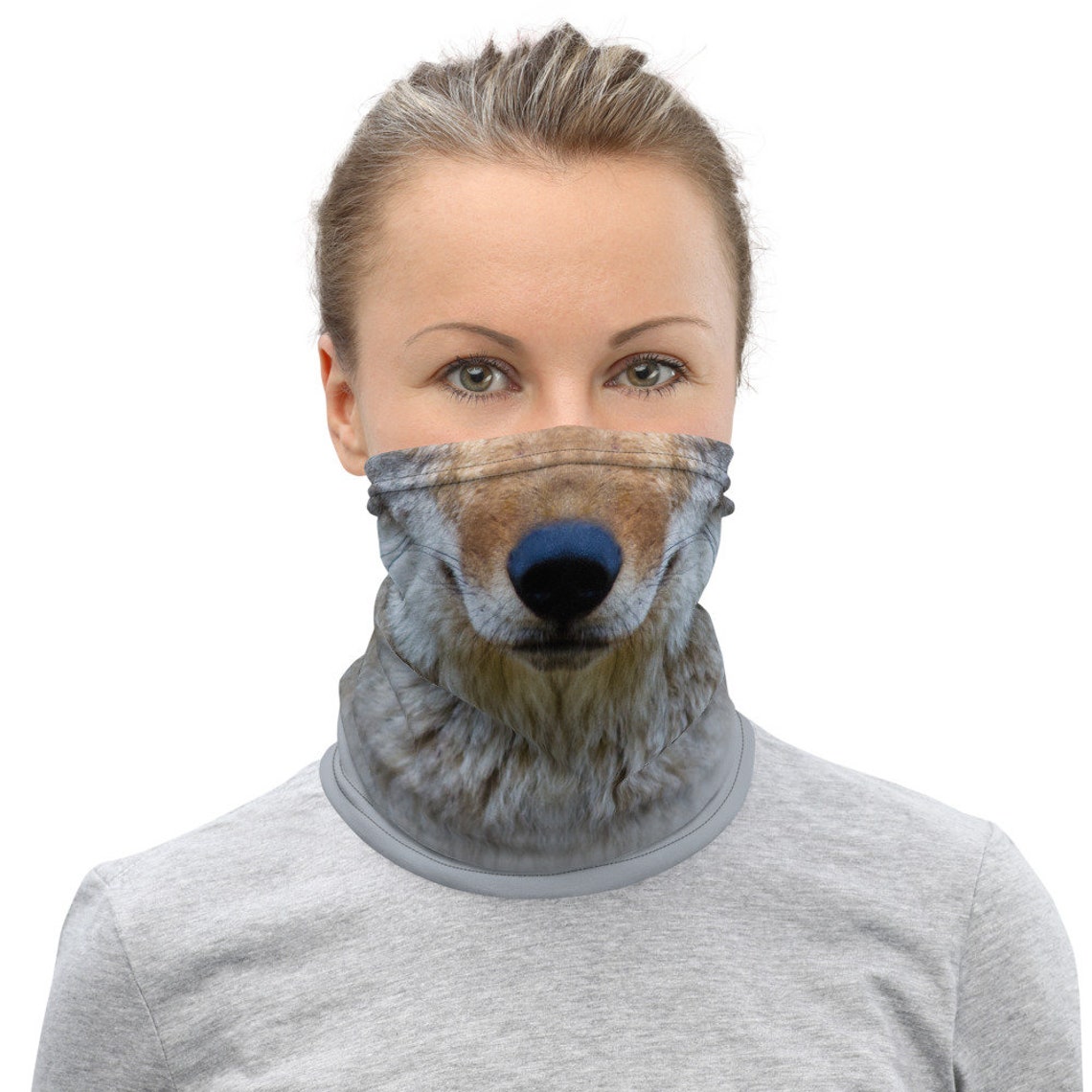 Coyote Face Mask, Washable and Reusable Neck Gaiter Face Covering for ...