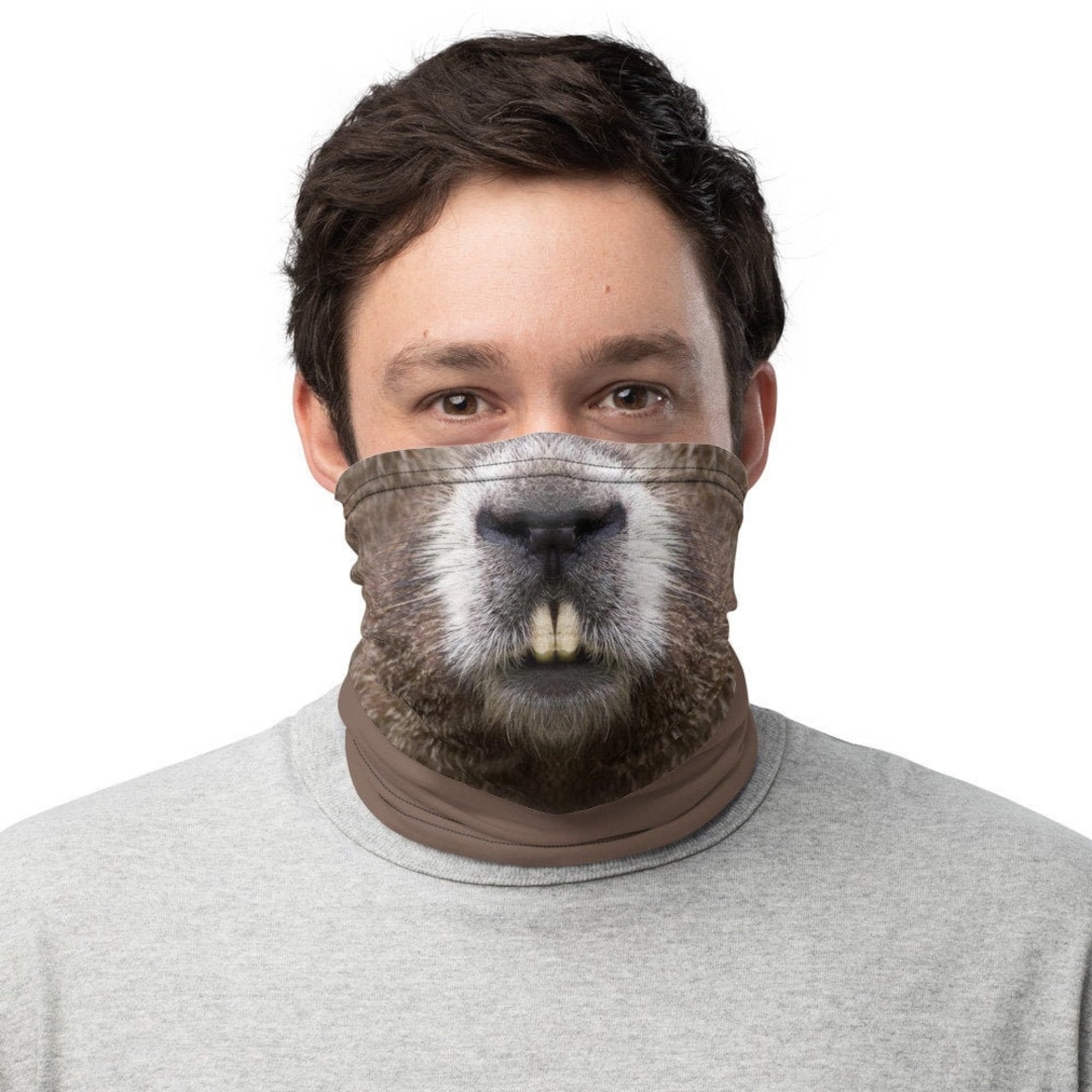 Beaver Face Mask, Neck Gaiter, Washable and Reusable Face Covering ...