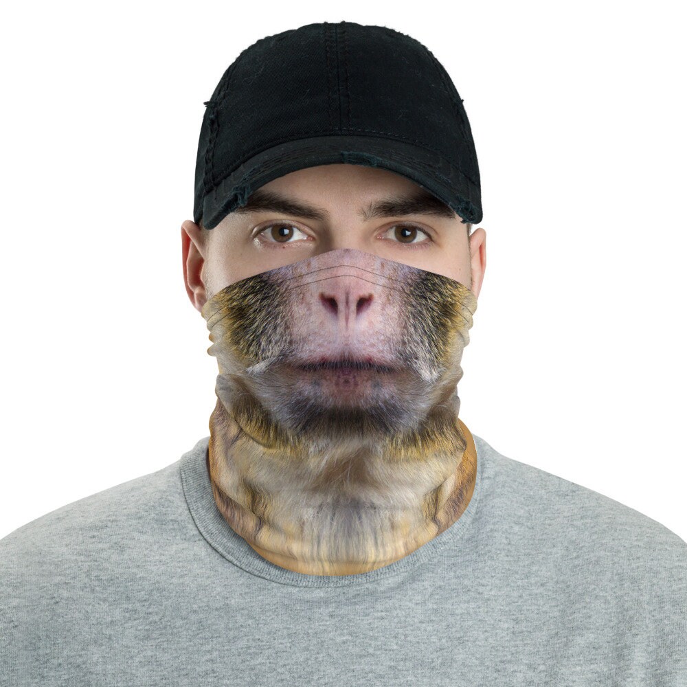 Monkey Neck Gaiter Barbary Macaque Washable & Reusable Face - Etsy